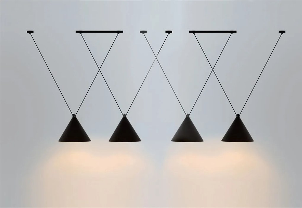 Toolight - Závěsné svítidlo E27 60W APP548-2CP, černá, OSW-03189