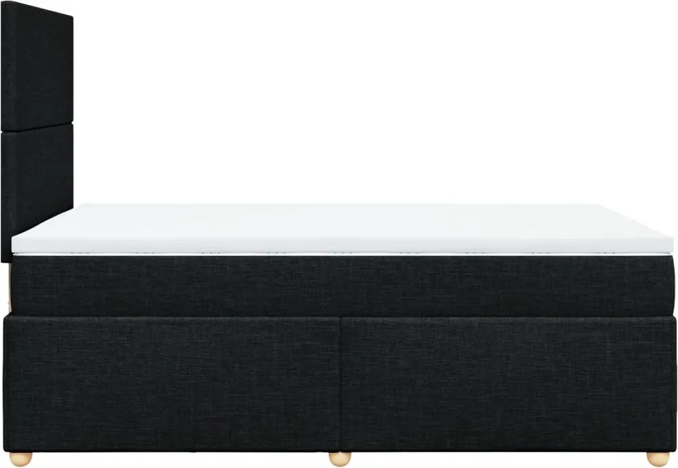 Box spring postel s matrací černá 120x200 cm textil 3291242