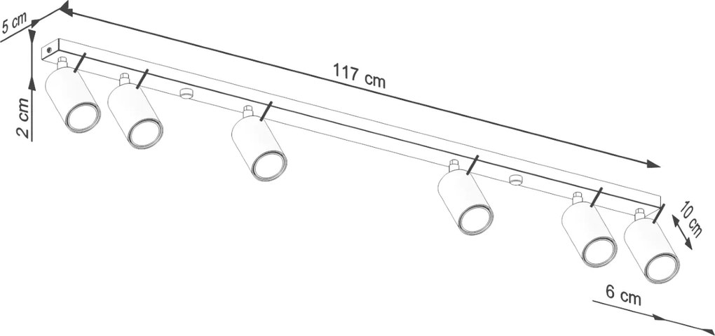 Sollux Lighting Stropní svítidlo RING 6L olivově zelené