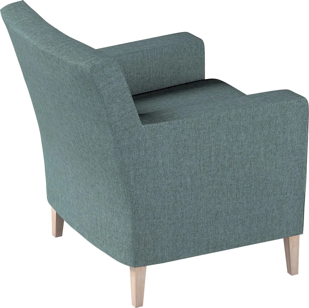 Potah na křeslo IKEA Karlstad barva modrá látka pletený vzor