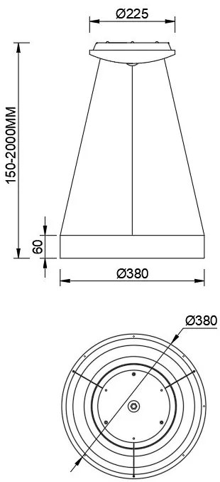 Mantra Niseko II, závěsné kruhové svítidlo LED 30W, 2700-5000K, dálk. ovládání, dřevěná, průměr 38cm