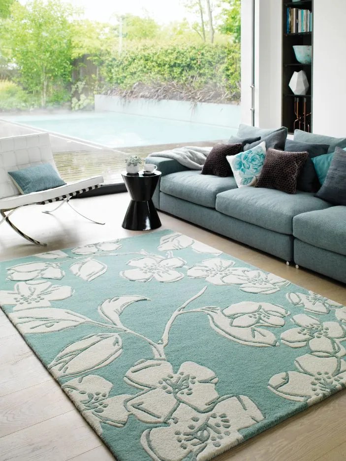 Modrý koberec Blondie Devore Blue Rozměry: 120x170 cm
