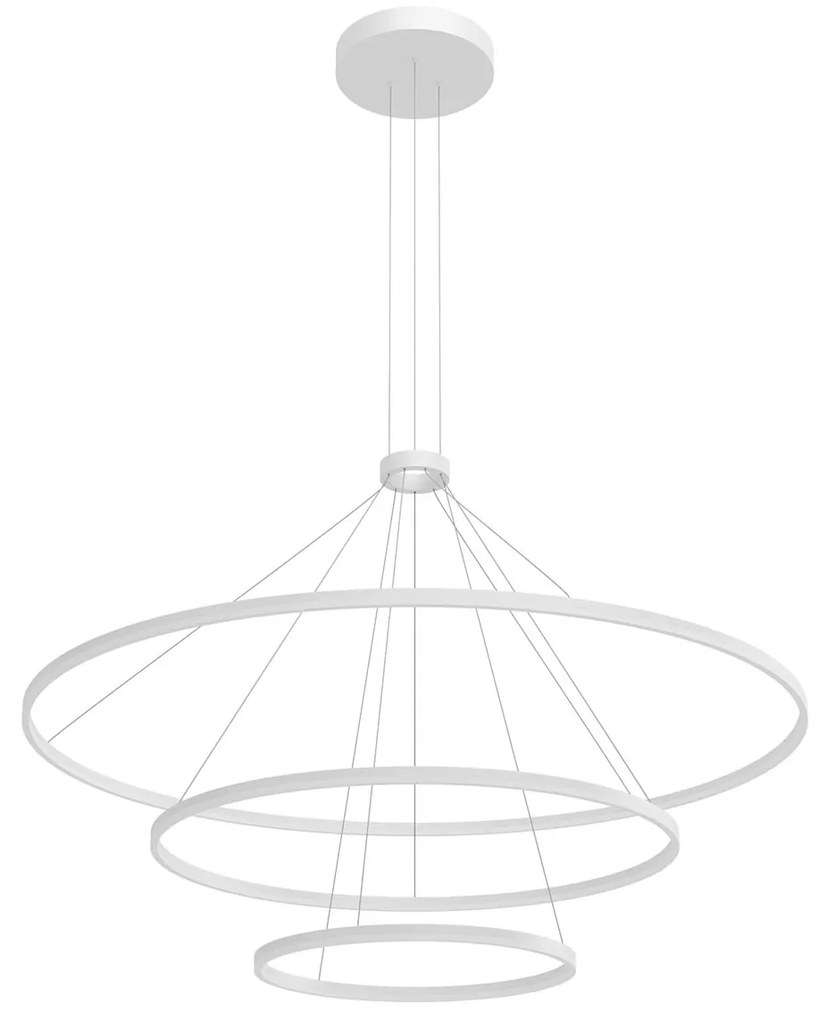 Redo 01-2484 závěsné LED stmívatelné svítidlo Orbit pískově bílá, 186W, 4000K, ø150, ø100, ø60cm