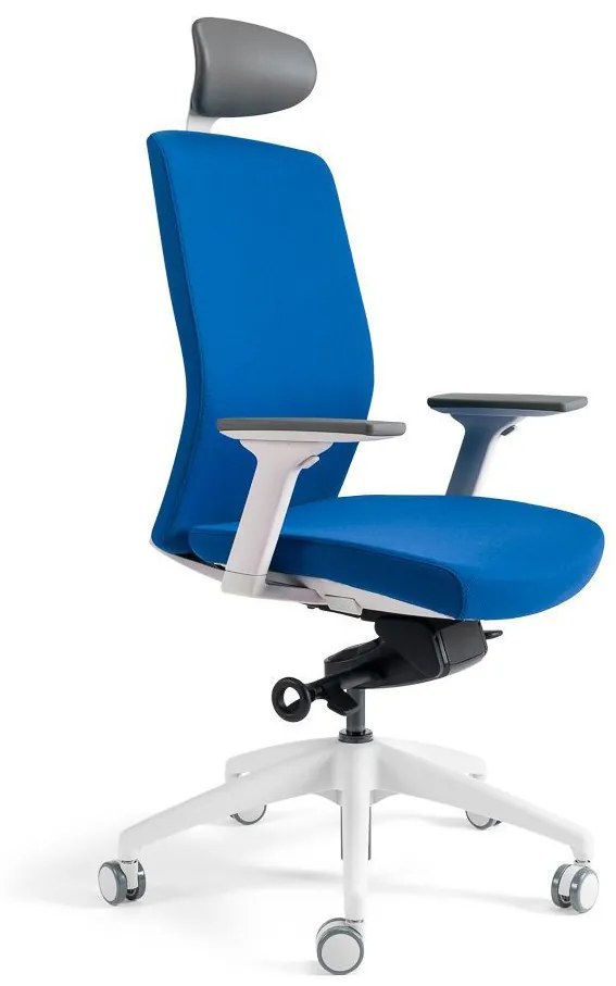 Kancelářská ergonomická židle BESTUHL J2 WHITE SP — více barev, s podhlavníkem Červená 202