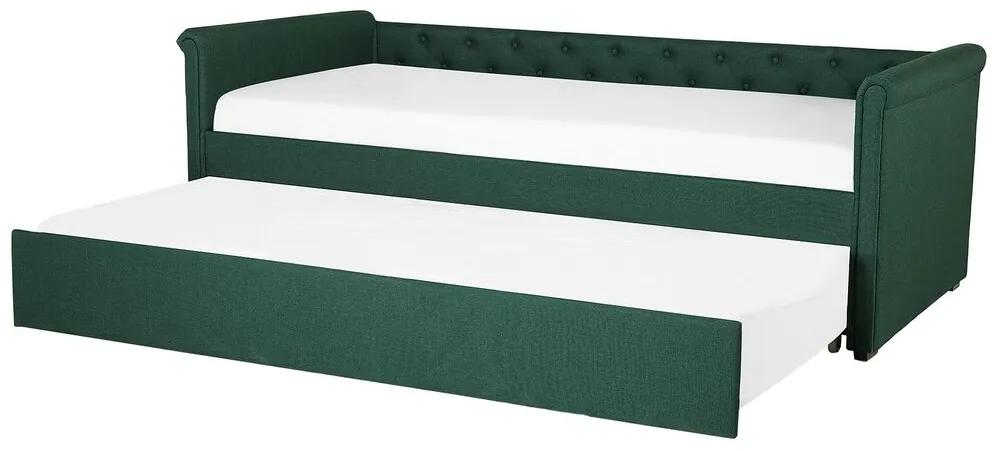Rozkládací postel 80 cm LISABON (s roštem) (zelená). 1022717