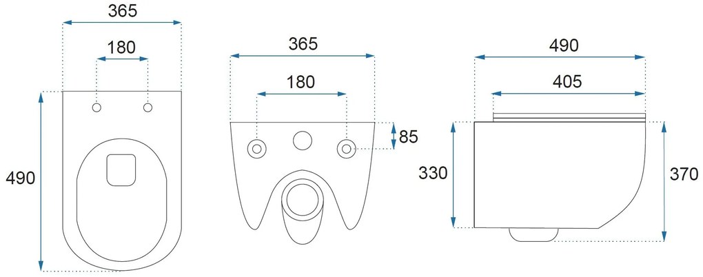 Závěsná WC mísa se SoftClose sedátkem REA Mini Carlo Tornado, bílá