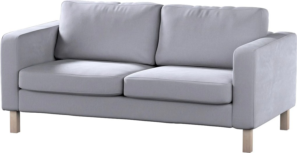 Potah na pohovku IKEA Karlstad 2-místná, nerozkládací, krátký barva šedá látka lesklé, sametová