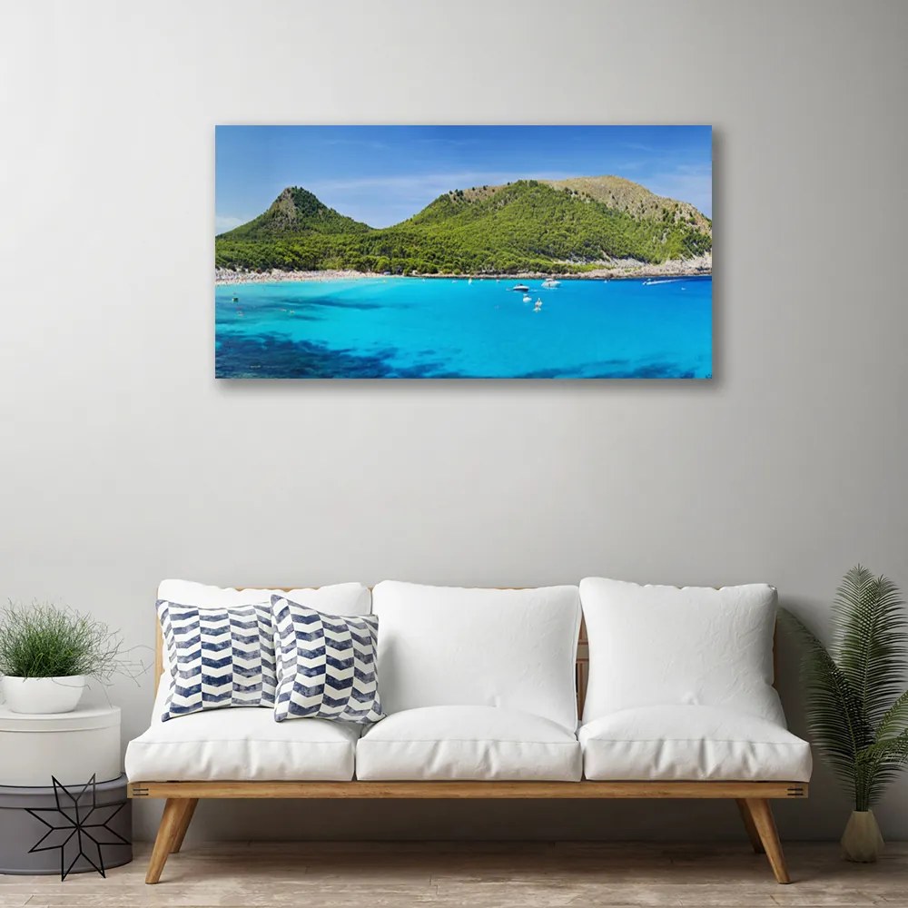 Obraz na plátně Hory Moře Krajina 100x50 cm