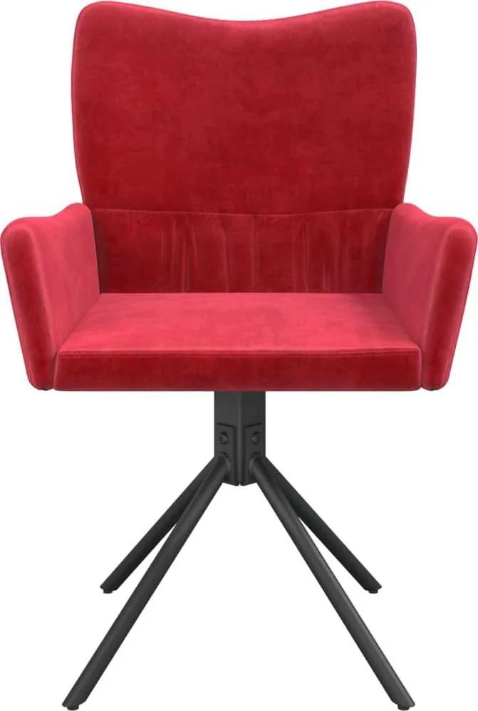 vidaXL Otočné jídelní židle 2 ks samet [344814] Barva: Černá