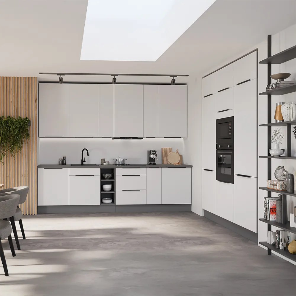 ARIA aw | horní skříňka 60 G-108 1F policová | 60 cm | EXTRA VYSOKÁ | ANTI FINGERPRINT povrch | antracit/bílá