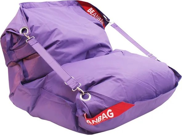BeanBag Sedací pytel 189x140 comfort s popruhy violet