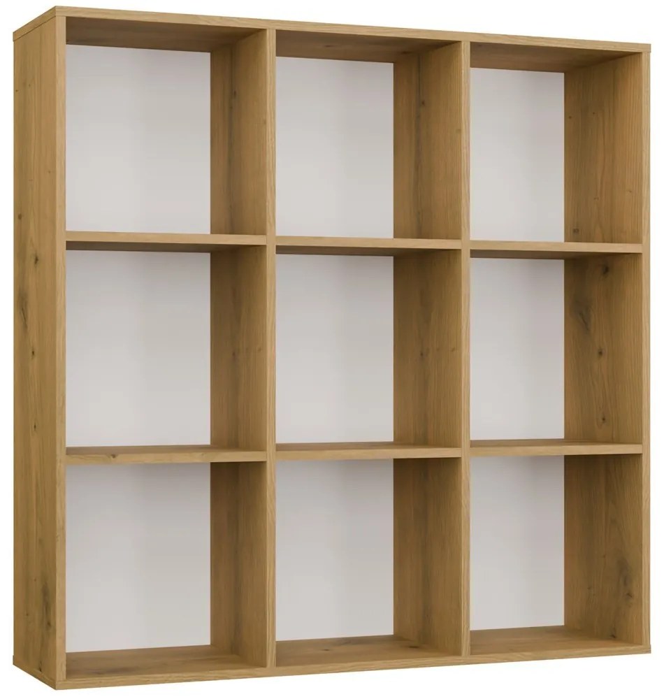 Regál MALAX 3x3 110 cm dub artisan