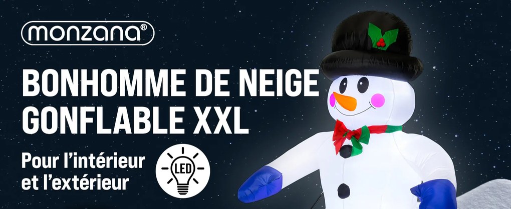Nafukovací vánoční dekorace Sněhulák s 20 LEDs