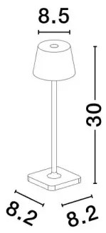 Venkovní stolní lampa Deck bílá