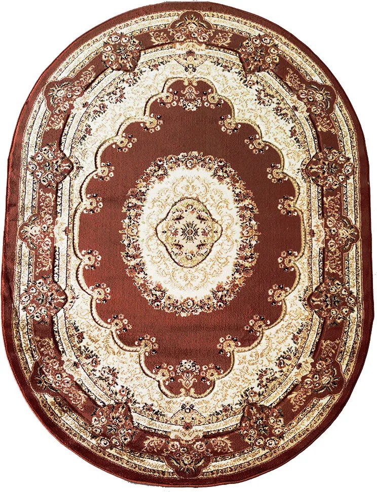 BE Koberec Adora 5547 VIZON - béžový oválný Rozměr: 160x220 cm