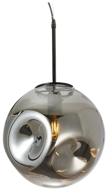 Závěsné svítidlo z foukaného skla v šedé barvě Leitmotiv Pendulum