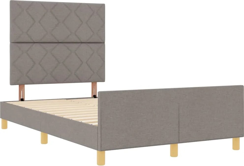 Rám postele s čelo Taupe 120 x 200 cm textil 3344799