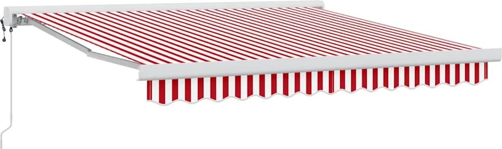 Stahovací markýza Červená a Bílá 300 x 250 x 165 cm 3329992