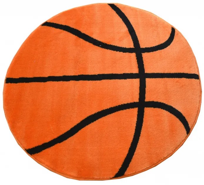 Dětský koberec - Basketbalový míč - 100 x 100 cm