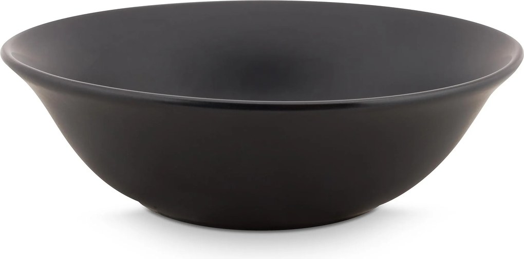 vtwonen Matt Black miska Ø15 cm, černá matná (Střední porcelánová miska na snídaně nebo polévky)