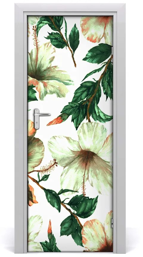 Samolepící fototapeta na dveře Hibiskus 85x205 cm