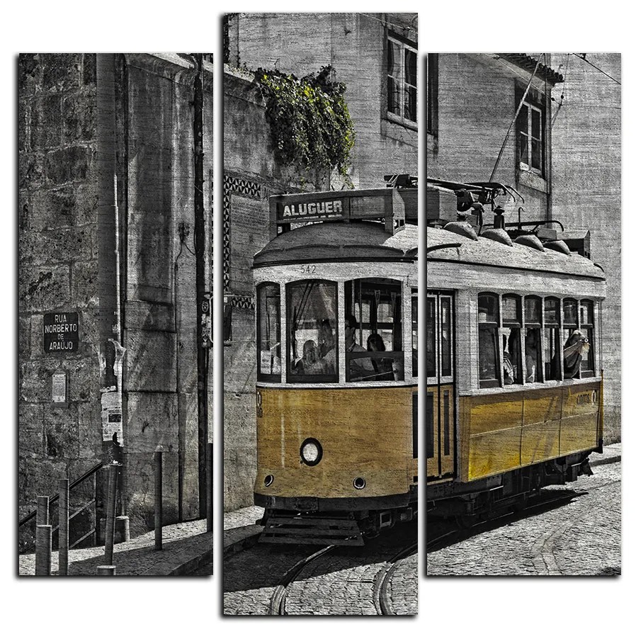 Obraz na plátně - Historická tramvaj - čtverec 3121QC (105x105 cm)