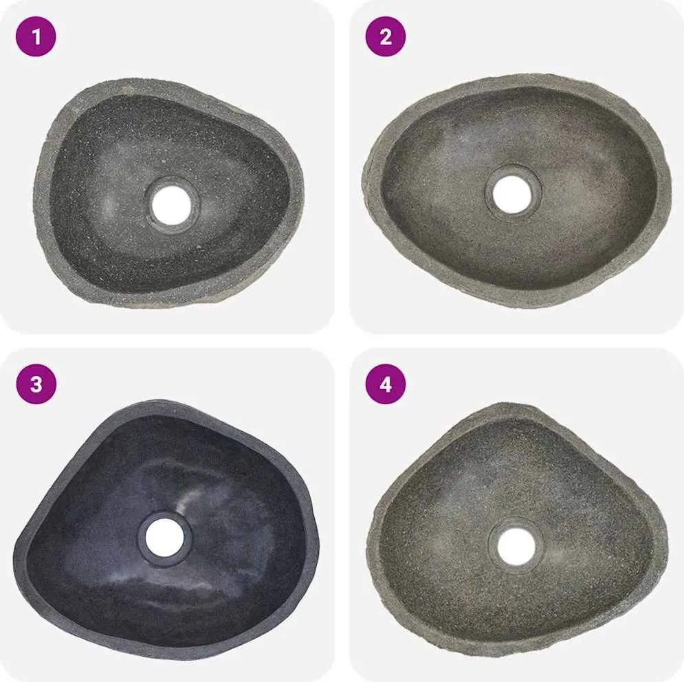 Umyvadlo říční kámen oválné (29–38) x (24–31) cm 146212