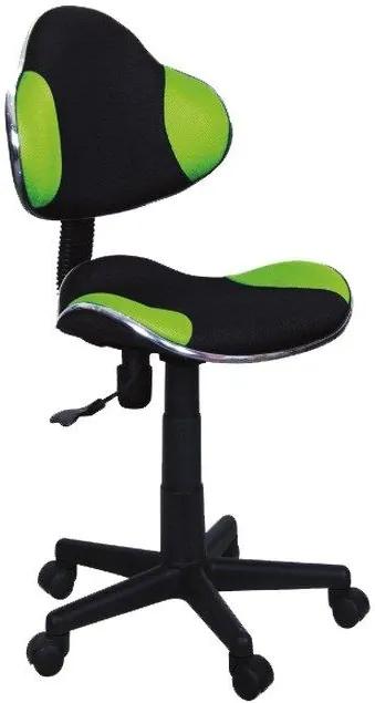 Dětská otočná židle Q-G2 - černá/zelená