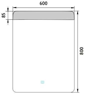 Nimco LED zrcadlo 600x800 s dotykovým senzorem - ZP 23002V