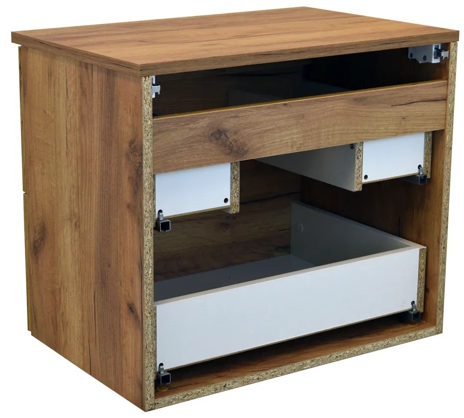Comodo Koupelnová skříňka pod deskové umyvadlo Agria GO 60-HD- zlatý dub/zlatý dub