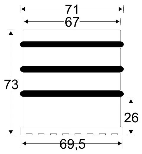 Dveřní zarážka vysoká patyna