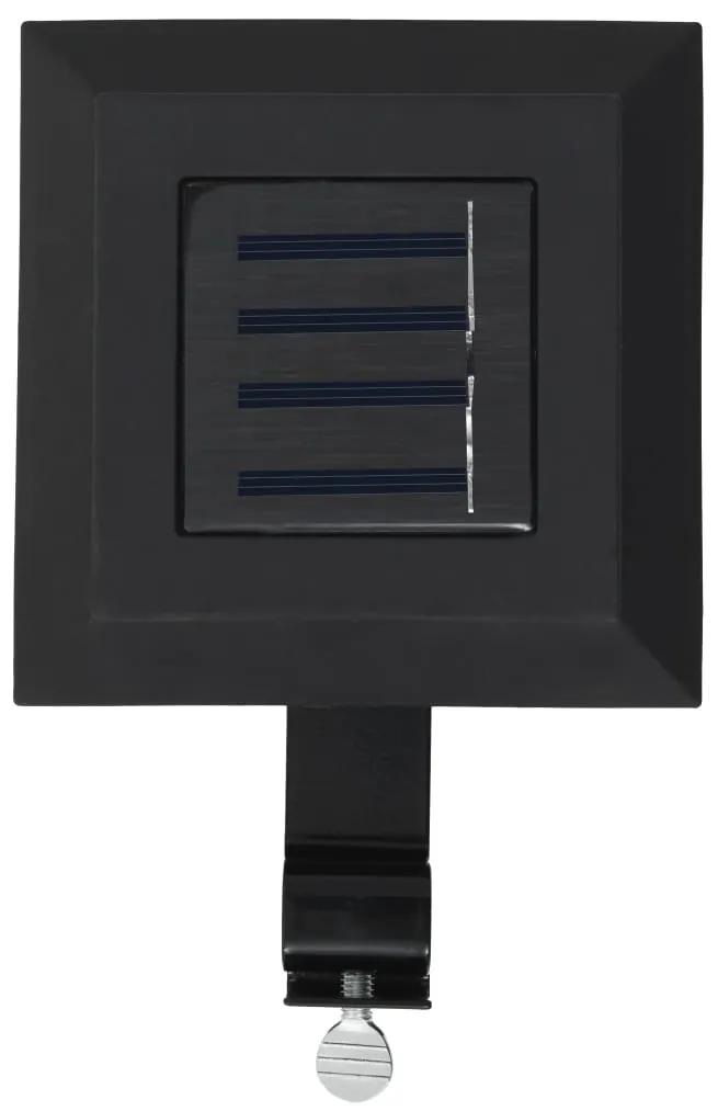 Zahradní solární lampy 6 ks LED čtvercové 12 cm černé,  44468