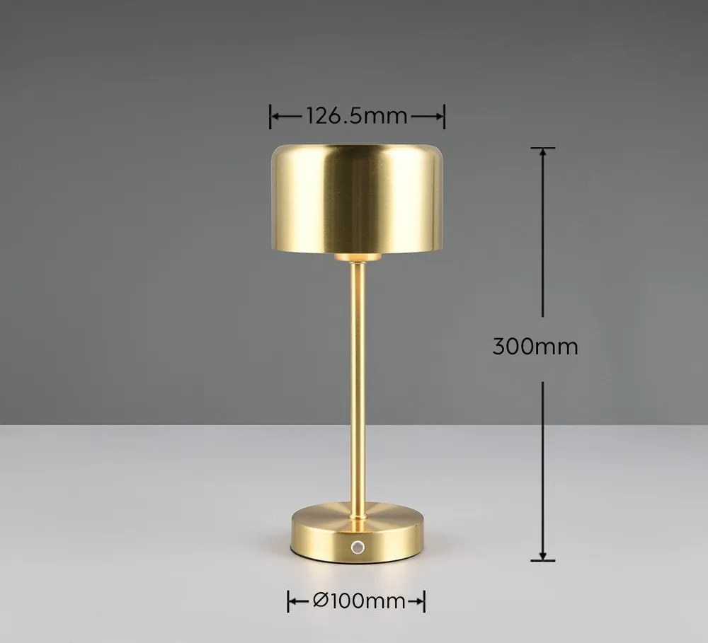 LED stmívatelná stolní lampa ve zlaté barvě (výška 30 cm) Jeff – Reality