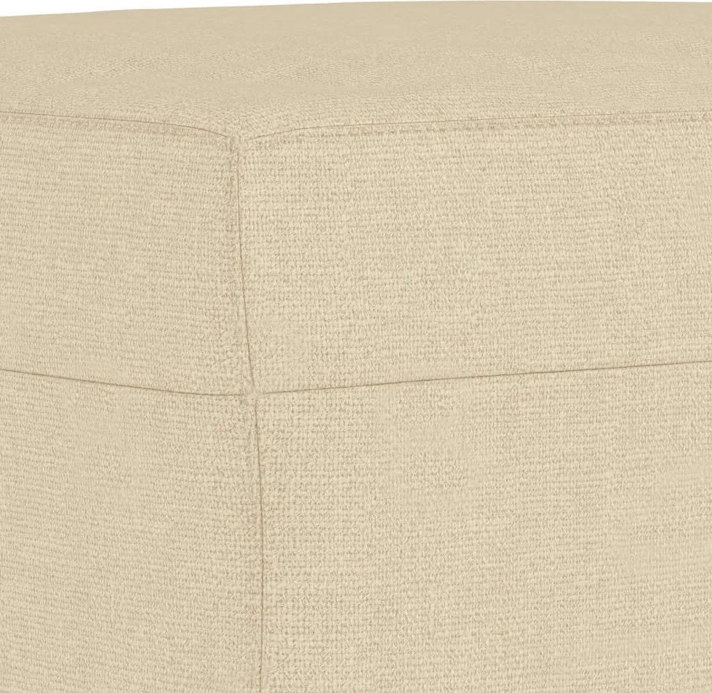 Křeslo s podnožkou krémové 60 cm textil 3201145