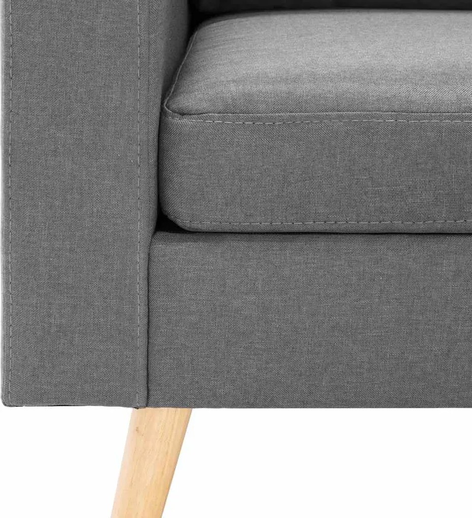 2místná pohovka světle šedá textil 288703