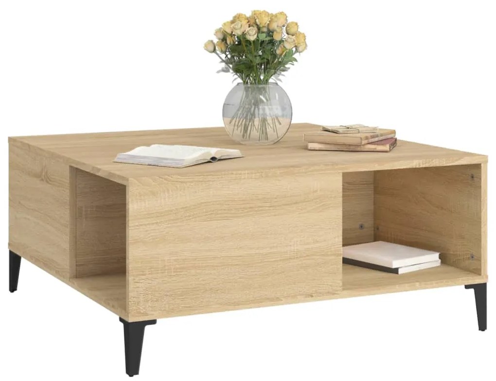 Konferenční stolek dub sonoma 80x80x36,5 cm kompozitní dřevo - Default Title