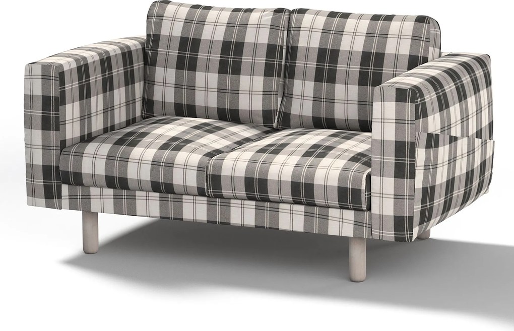 Potah na pohovku IKEA Norsborg 2-místná barva černá látka pletený vzor, vzorované