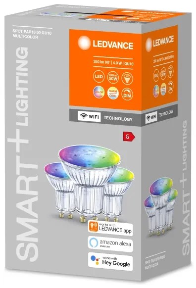 SADA 3x LED RGBW Stmívatelná žárovka SMART+ GU10/4,9W/230V 2700K-6500K- Ledvance