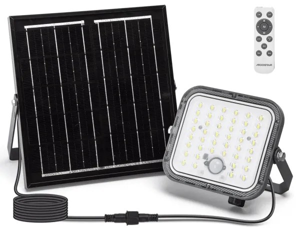 Aigostar - LED Stmívatelný solární reflektor se senzorem LED/80W/3,4V IP66 + DO