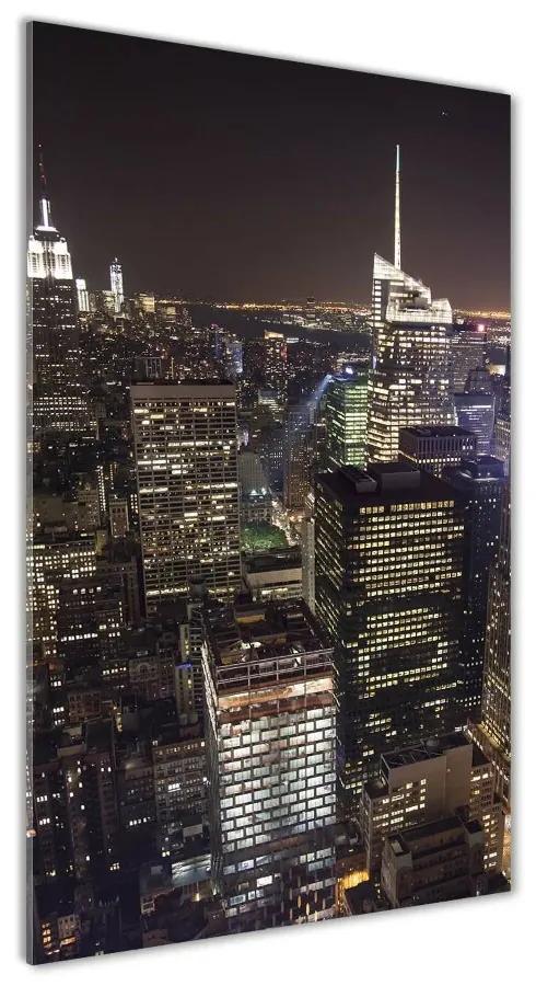 Wallmuralia Vertikální Foto obraz fotografie na skle Nový York noc 50x100