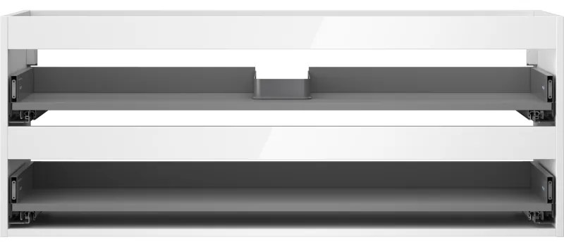 Mexen Box-A, závěsná skříňka 120 cm, 2 zásuvky, bílá lesklá, 91AX0-1200-470-2-00