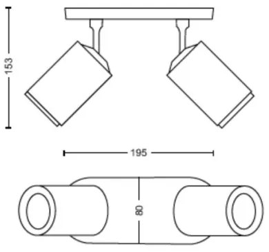 Philips - LED RGBW Stmívatelné bodové svítidlo Hue FUGATO 2xGU10/4,2W/230V černá