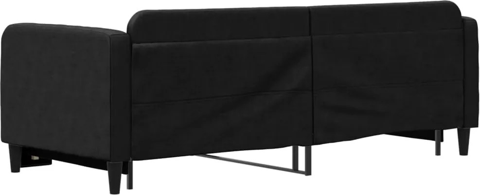 Válenda s přistýlkou černá 80 x 200 cm textil 3196813