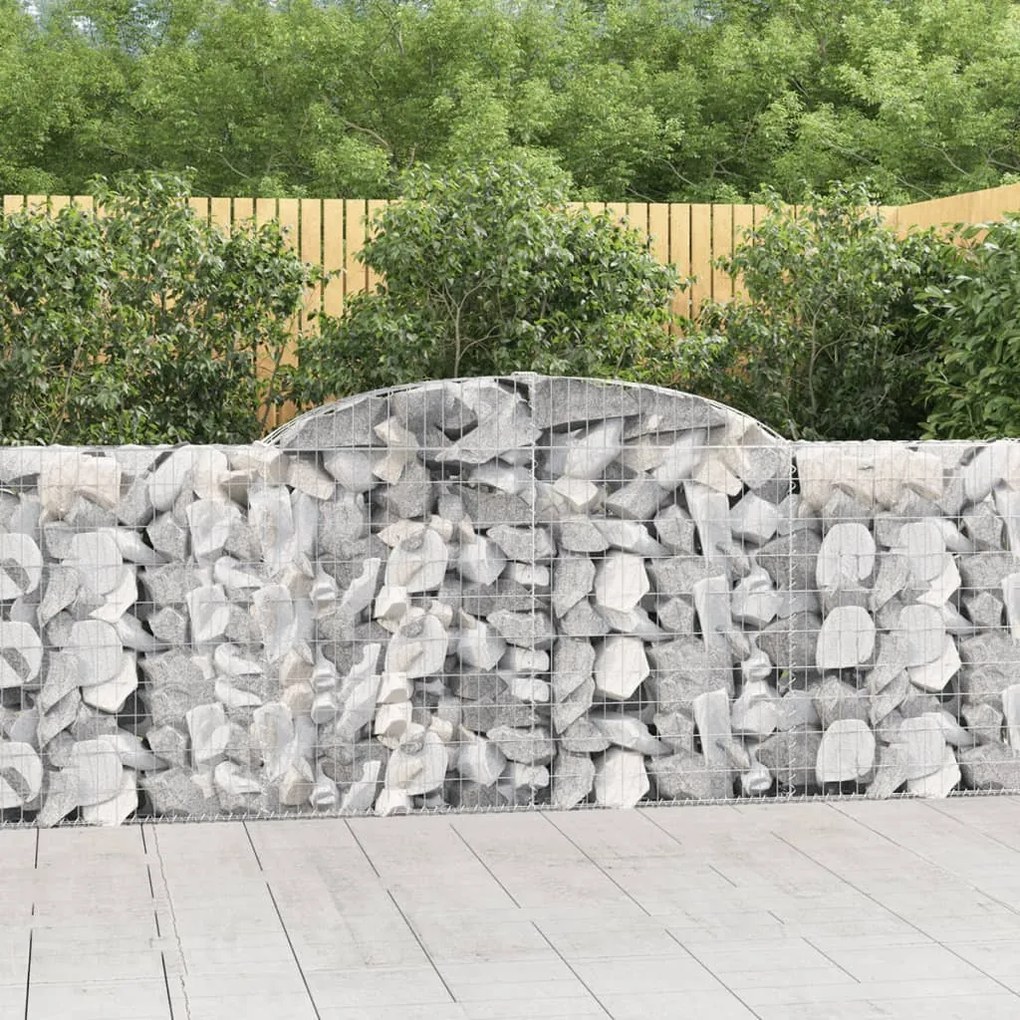 Klenuté gabionové koše 13ks 300x30x100/120cm pozinkované železo 3146532