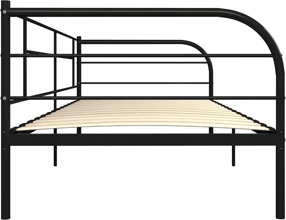 Rám denní postele černý kov 90 x 200 cm 284673