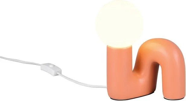 Oranžová keramická stolní lampa (výška 21,5 cm) Quinn – Reality