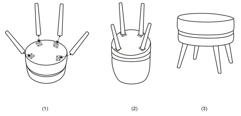 Krémová sametová podnožka Paris – Mauro Ferretti