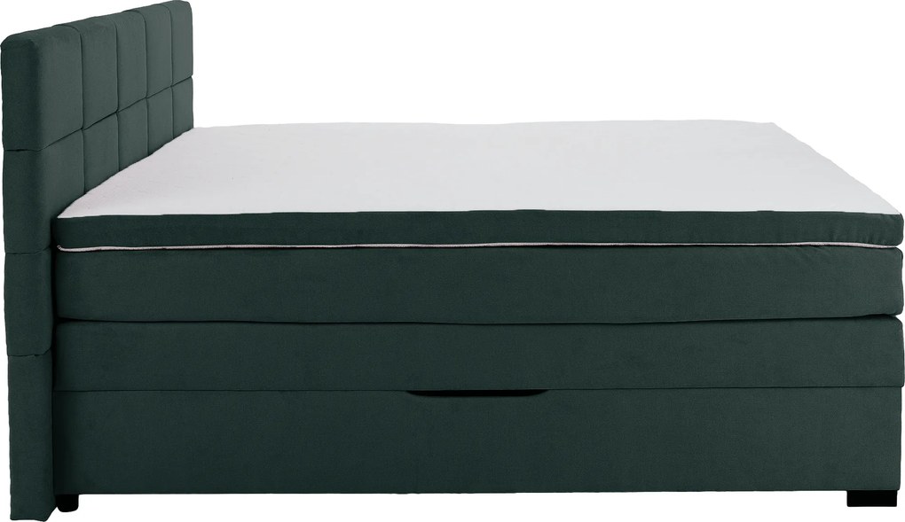 Boxspringová pocketová postel, 180x200, zelená, APRIL