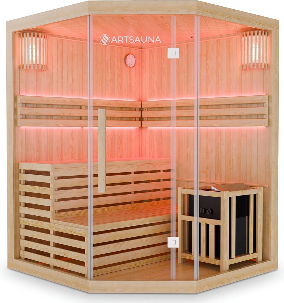 Artsauna Finská sauna Espoo 150 Premium pro 3 osoby