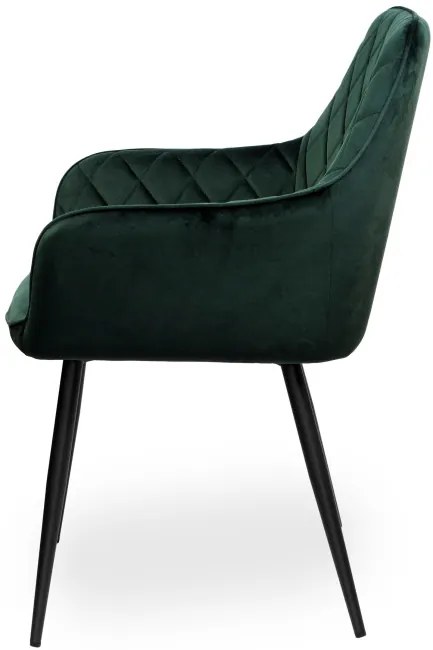 Křeslo HAVANA VELVET tmavě zelené